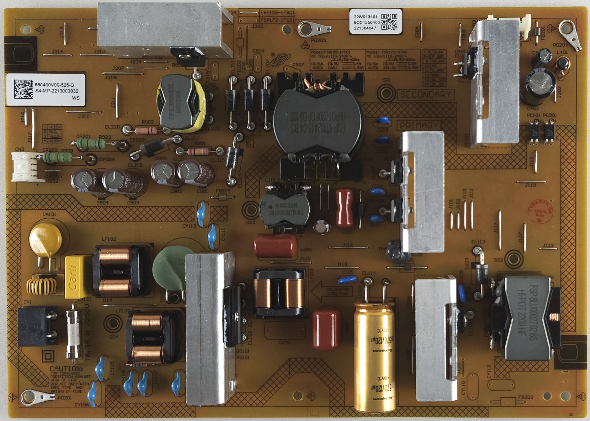 TVParts.ca - 1-015-138-11 Sony Power Supply Board